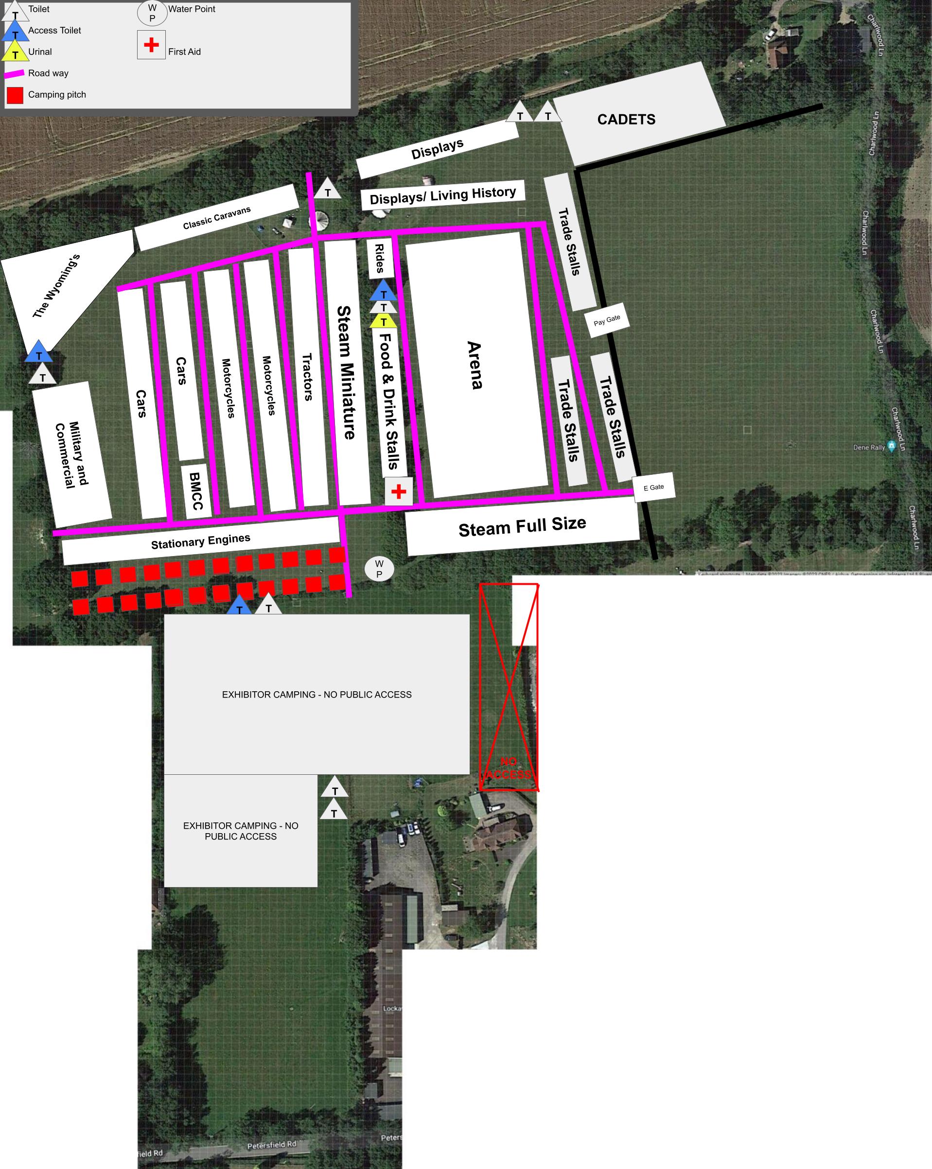 Site Plan – Dene Rally